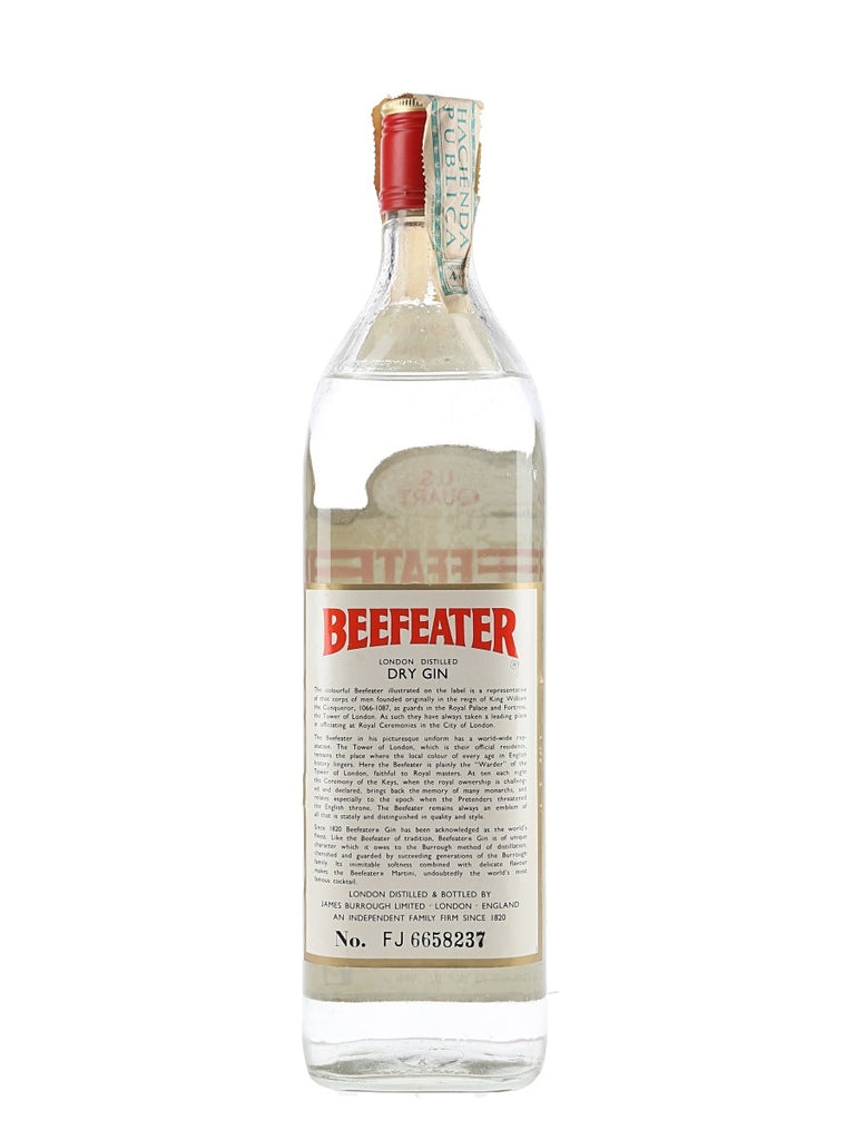 James Burrough's Beefeater London Dry Gin - c. 1976 (47%, 94.6cl) – Old ...