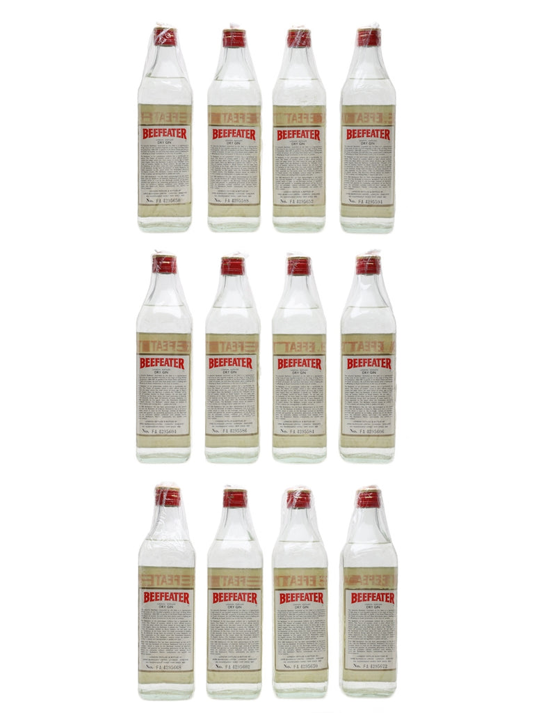 A Case of James Burrough's Beefeater London Dry Gin - c. 1971 (40%, 75 ...