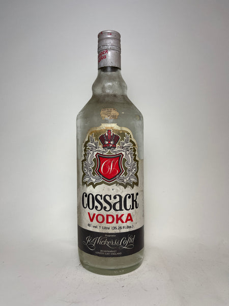 J. & J. Vickers’ Cossack Vodka - 1970s (40%, 100cl) – Old Spirits Company
