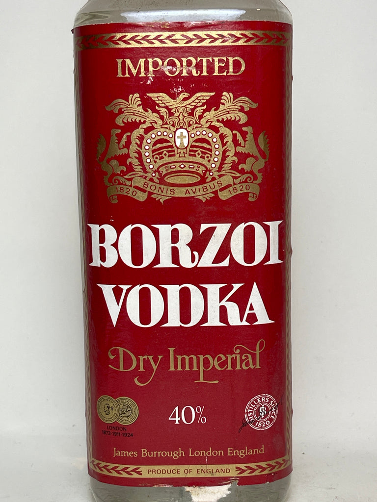 James Burrough's Borzoi Dry Imperial Vodka - 1980s (40%, 75cl) – Old ...