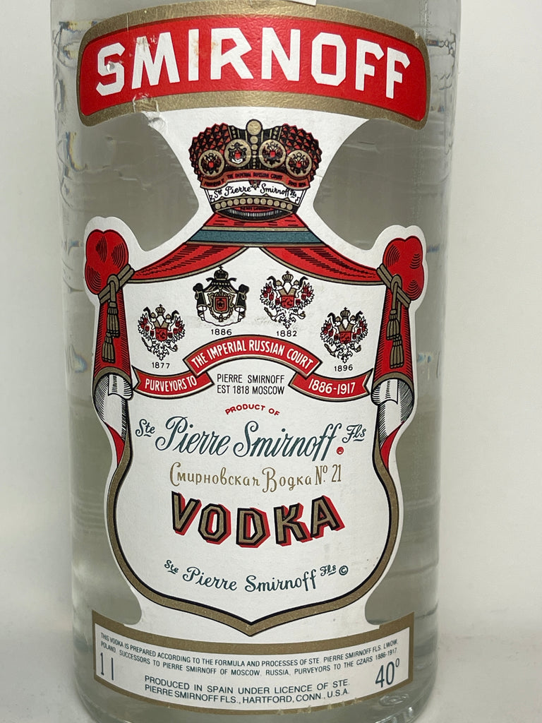 Smirnoff Red Label Vodka - 1980s (40%, 100cl) – Old Spirits Company