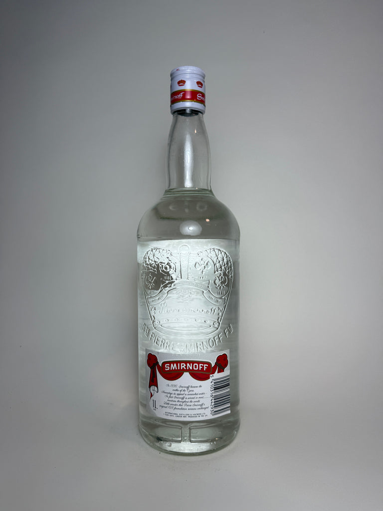Smirnoff Red Label Vodka - 1980s (37.5%, 100cl) – Old Spirits Company