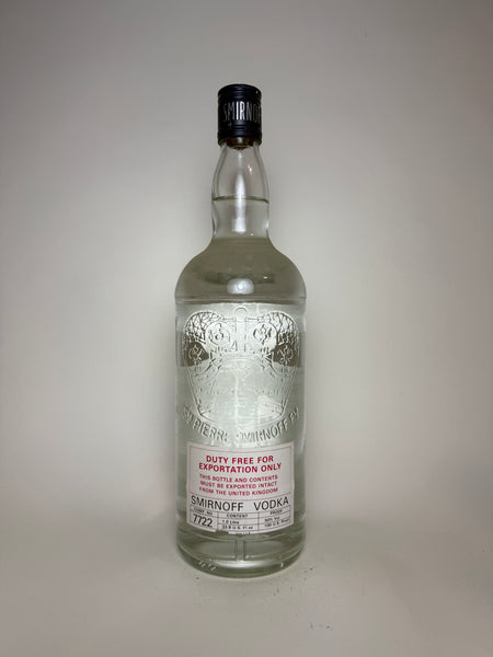 Smirnoff Blue Label Vodka - 1970s (50%, 100cl) – Old Spirits Company