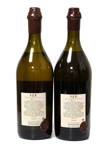 Chartreuse VEP Yellow & Green - Bottled 2004 (42% & 54%, 100cl each ...