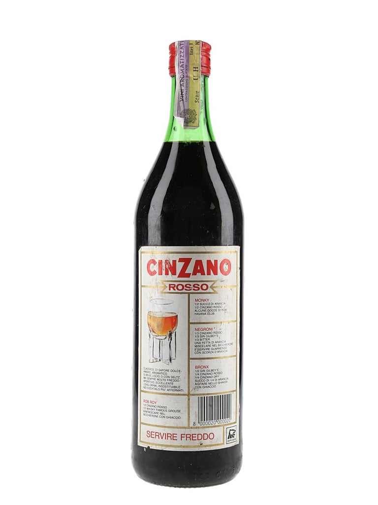 Cinzano Rosso Sweet Red Vermouth - 1980s (16.5%, 100cl) – Old Spirits ...