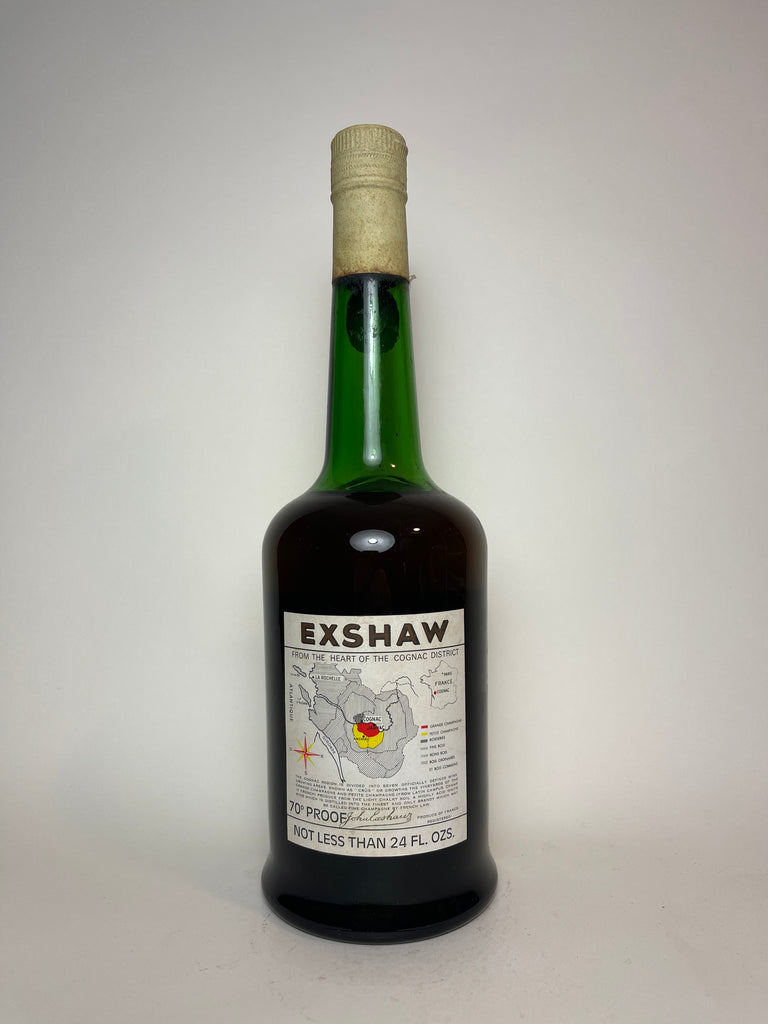 John Exshaw V.S.O.P. Fine Champagne Cognac - 1960s (40%, 68cl) – Old ...