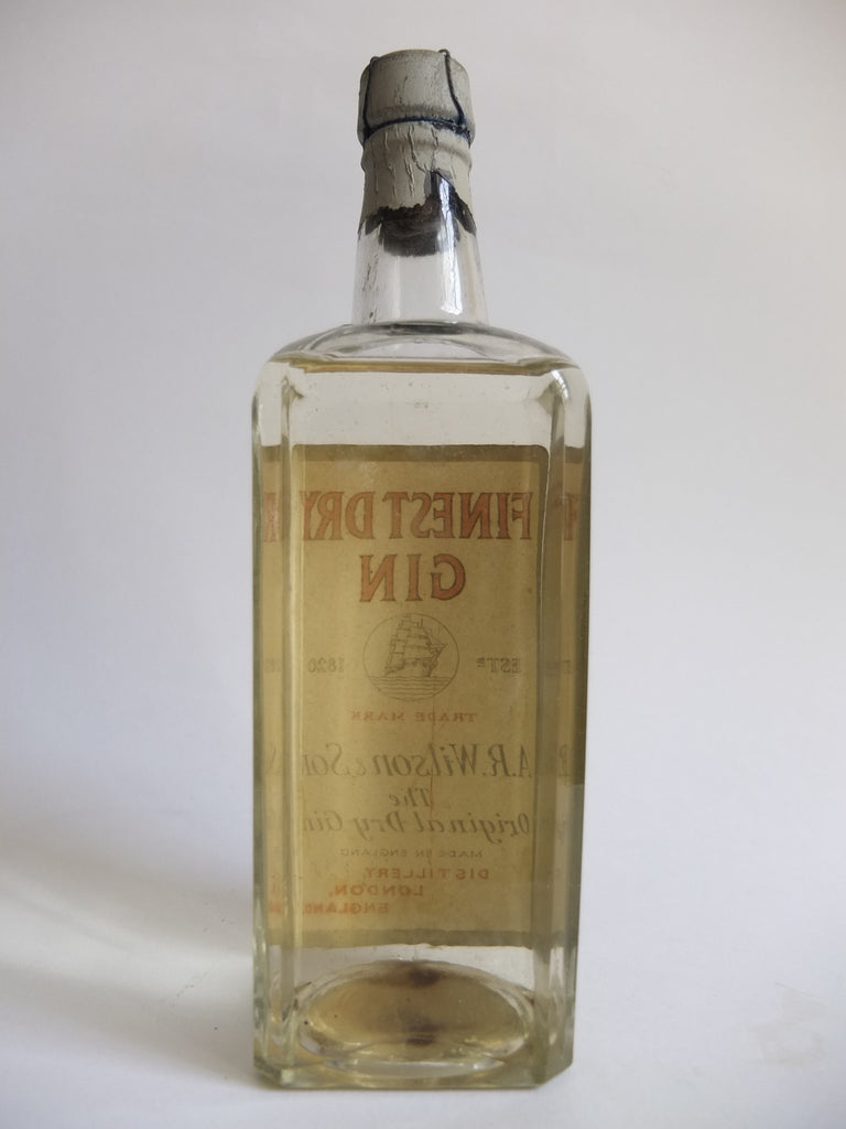 A. R. Wilson & Son Finest Dry Gin - 1947-1949 (40%, 75cl) – Old Spirits ...