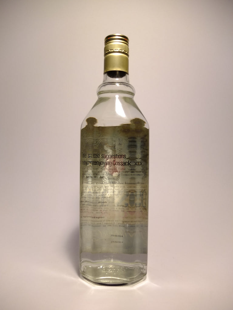 J. & J. Vickers’ Cossack Vodka - 1970s (37.5%, 75.7cl) – Old Spirits ...