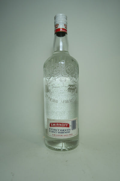 Smirnoff Red Label Vodka - 1980s (40%, 100cl) – Old Spirits Company