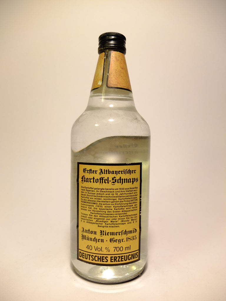 Anton Riemerschmid Kartoffel-Schnapps - 1970s (40%, 70cl) – Old Spirits ...