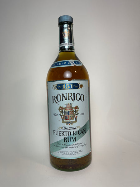 Ronrico Blue Label Premium Puerto Rican Rum - 1970s (75.5%, 113cl ...