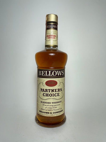 Bellow's Partner's Choice American Blended Whiskey - 1960s (43%, 75cl ...