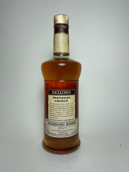 Bellow's Partner's Choice American Blended Whiskey - 1960s (43%, 75cl ...