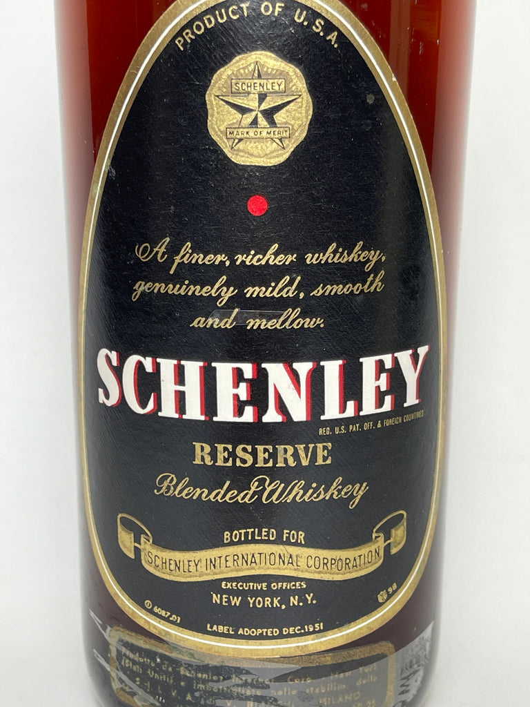 Schenley Reserve Blended American Whiskey - post-1951 (43%, 75cl) – Old ...