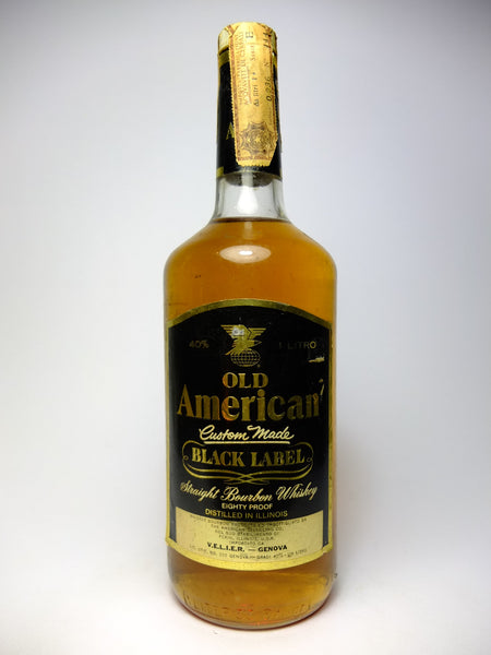 American Distilling Co. "Old American" Custom Made Black Label Straigh ...
