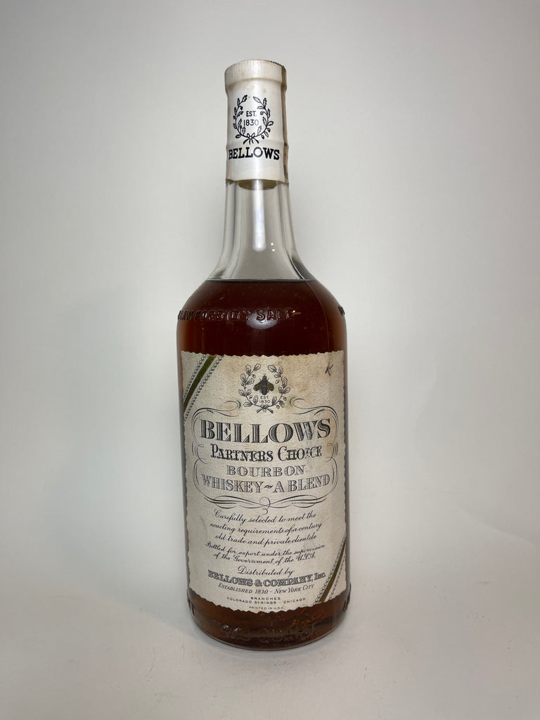 National Distillers' Bellow's Partners Choice Blended Bourbon Whiskey ...