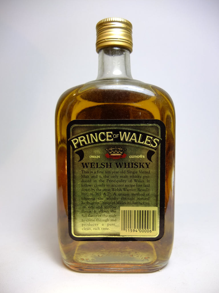 The Welsh Whisky Co. "Prince of Wales" 10YO Single Vatted Malt Welsh W ...