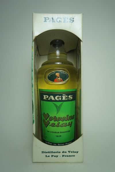 Pagès Liqueur Verveine du Velay, Yellow - pre-1964 (43%, 70cl) – Old ...