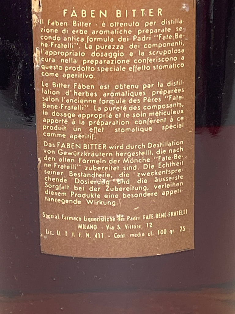 Faben Bitter - 1949-59 (25%, 100cl) – Old Spirits Company
