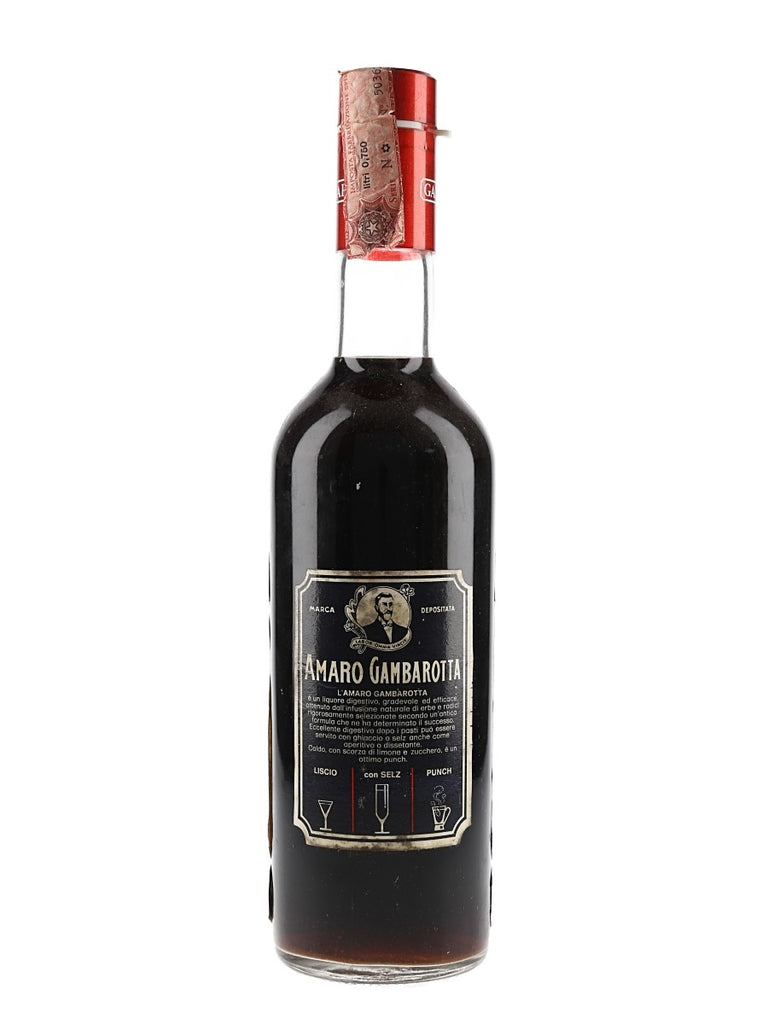 Gambarotta Amaro - 1970s (30%, 75cl) – Old Spirits Company