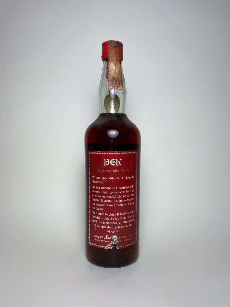 Angelini PEK Liquore alla Kina - 1970s (40%, 100cl) – Old Spirits Company
