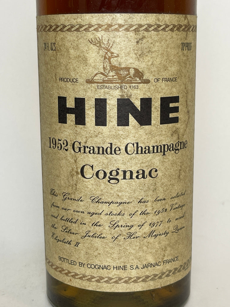 T. Hine Vintage Grande Champagne Cognac - Distilled 1952 / Bottled 197 ...