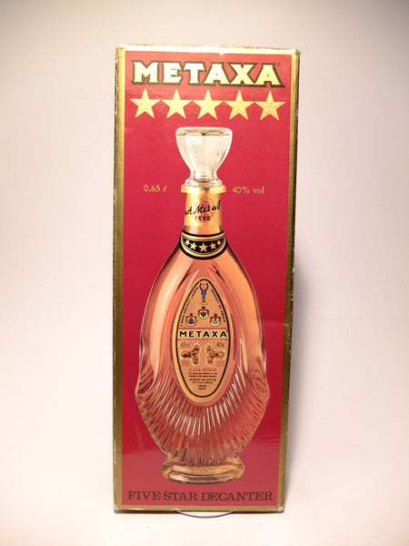 Metaxa 5* Decanter Greek Brandy - 1970s (40%, 65cl) – Old Spirits Company
