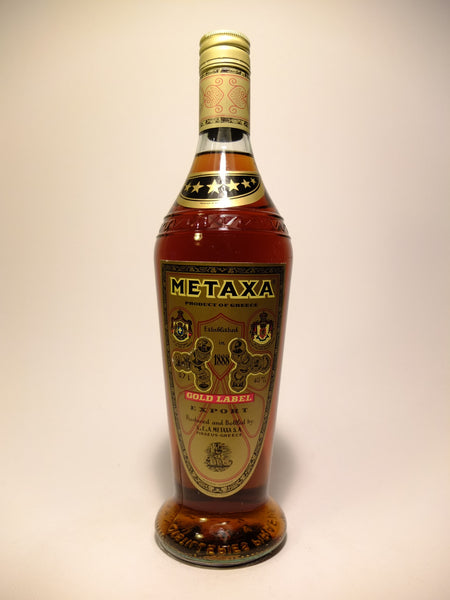 Metaxa 7* Gold Label Greek Brandy - 1970s (40%, 70cl) – Old Spirits Company