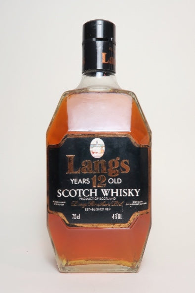 Lang Brothers Langs 12YO Blended Scotch Whisky - 1970s (43%, 75cl ...