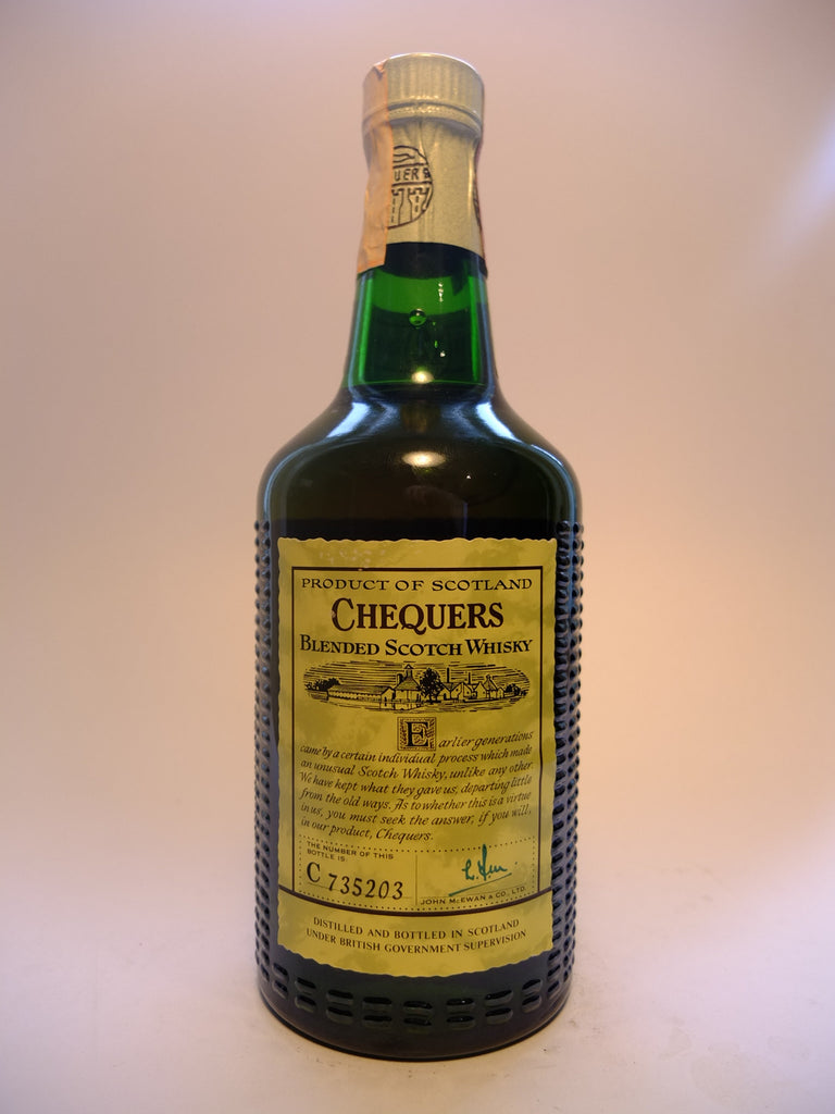 John McEwan & Co.'s "Chequers" 12 Year Old Blended Scotch Whisky - Lat ...