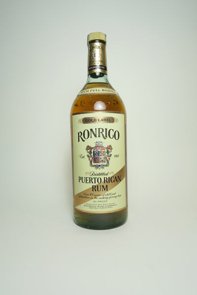 Ronrico Gold Label Puerto Rican Rum - Bottled 1974 (40%, 113.6cl) – Old ...